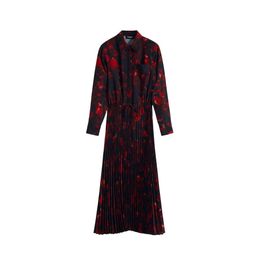 Desigual Blusenkleid Damen Gr&ouml;&szlig;e 42 rot / dunkelrot / schwarz Winterkleid