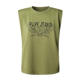 Pepe Jeans T-Shirt 'Bertha' Damen Größe S khaki / schwarz