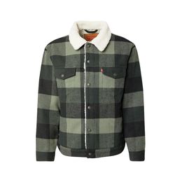 Levi's LEVI'S Jacke 'Relaxed Fit Plaid Sherpa Trucker Jacket' Herren Gr&ouml;&szlig;e XXL pastellgr&uuml;n / dunkelgr&uuml;n