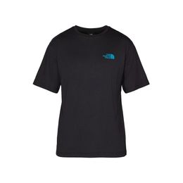 The North Face T-Shirt 'NSE SLOPES' Herren Größe XXL blau / hellblau / pink / schwarz