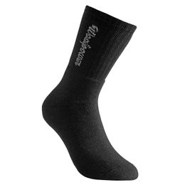 Woolpower Merino Socken Classic Logo 400 schwarz, Größe 36-39