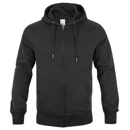 King Zipped Sweat Hoodie schwarz, Gr&ouml;&szlig;e S
