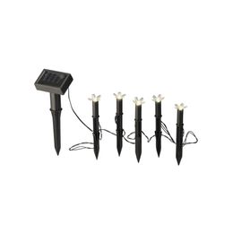 MARELIDA LED Solar Lichterkette Blumen 5 Beetstecker H: 17cm in transparent | Gr.: onesize