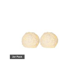 STAR TRADING Schneeball-Kerzen ,Snowball' im 3er Set, Echtwachs, Batterie + Timer, | Gr.: onesize