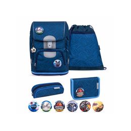Belmil 5tlg-Set: Schulranzen Set Motion Blue Motion in Blau H35xL27xT20 cm | Gr.: onesize