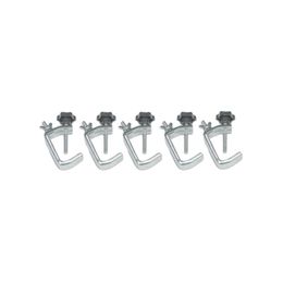 SATISFIRE 5er Set Klemmen f&uuml;r Lichteffekte in silber | Gr.: onesize
