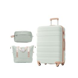 ABRIHOME 3er Koffer Set Hartschalenkoffer 78 cm mit 4 Rollen und TSA, Grün | Gr.: onesize