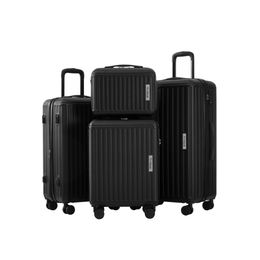 ABRIHOME 4er Koffer Set, S-M-L-XL mit 4 Rollen und TSA Zollschloss in Beige | Gr.: onesize