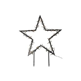 MARELIDA LED Gartenstecker Stern 140 LED H: 73cm mit Timer in schwarz | Gr.: onesize