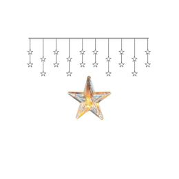 MARELIDA LED Lichtervorhang Sterne 20 leuchtende Sterne 180x40cm in transparent | Gr.: onesize