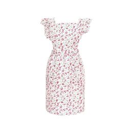 GreenGate Schürze mit Rüschen ELSY Weiß mit Blumen | Gr.: onesize