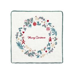 GreenGate Kissen DIDINA Weiß MERRY CHRISTMAS Gestickt 40x40 | Gr.: onesize