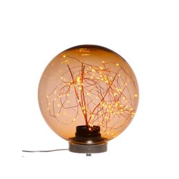 MARELIDA LED Kugel mit Drahtlichterkette stehend für Außen D: 25cm in orange | Gr.: onesize