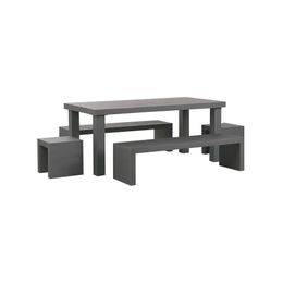Beliani 5-tlg Gartentisch Set TARANTO in Grau | Gr.: onesize