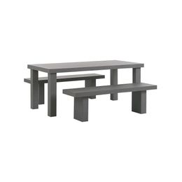 Beliani 3-tlg Gartentisch Set TARANTO in Grau | Gr.: onesize
