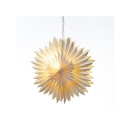 MARELIDA LED Papierstern EISBLUME Weihnachtsstern beleuchtet D: 40cm in wei&szlig; | Gr.: onesize