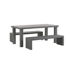 Beliani 3-tlg Gartentisch Set TARANTO in Grau | Gr.: onesize