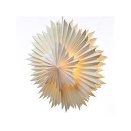 MARELIDA LED Papierstern EISBLUME Weihnachtsstern beleuchtet D: 60cm in wei&szlig; | Gr.: onesize