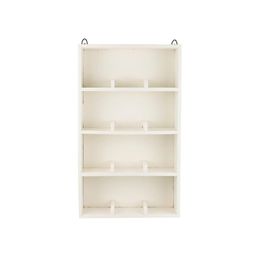 IB Laursen Wandregal aus Holz mit 4 Ablagen und Fachteilern UNIKA in weiss | Gr.: onesize