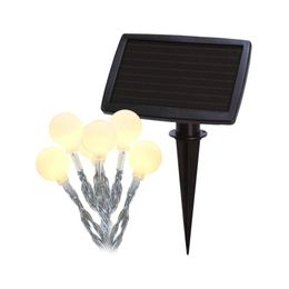 STAR TRADING LED Solar Lichterkette 20 warmweiße Mini Kugeln Lichtsensor L: 4,75m | Gr.: onesize