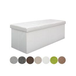 DuneDesign Faltbare Sitzbank Oslo mit 2 Trennwänden in Weiß | Gr.: onesize