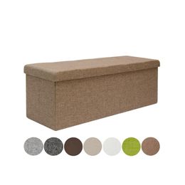 DuneDesign Faltbare Sitzbank Oslo mit 2 Trennwänden in Braun | Gr.: onesize