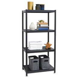 shelfr Industrial Style Metallregal Genk mit 4 Ebenen in Schwarz | Gr.: onesize