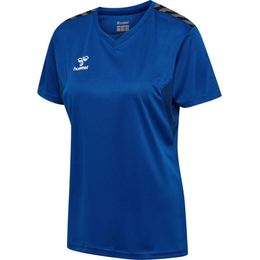 Hummel T-Shirt "Hmlauthentic Pl Jersey S/S Woman" in Blau | Gr.: XL