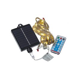 MARELIDA LED Solar Lichterkette Seil mit Fernbedienung, USB L: 5m in braun | Gr.: onesize