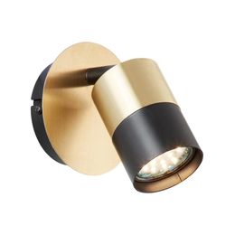 Brilliant Lampe Maribel Wandspot messing geb&uuml;rstet/schwarz | 1x PAR51, GU10, 5W, | Gr.: onesize
