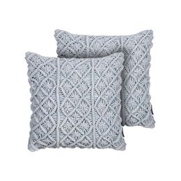 Beliani 2er-Set Dekokissen GOREME in Blau | Gr.: onesize