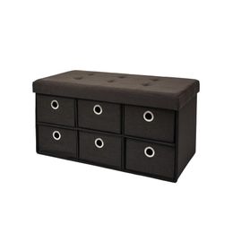 DuneDesign Faltbare Sitzbank mit Schubladen Skagen in Braun | Gr.: onesize