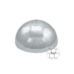 SATISFIRE Discokugel mit Motor Halb-Spiegelkugel D: 50cm in silber PREMIUM | Gr.: onesize