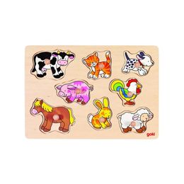 Gollnest & Kiesel Steckpuzzle Bauernhof VII | 30 x 21 cm, Holz, 8 Teile, per Stück | Gr.: onesize