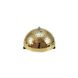 SATISFIRE Discokugel Halb-Spiegelkugel mit Motor D: 20cm in gold | Gr.: onesize