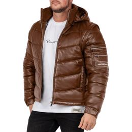 Reichstadt Herren Regular Fit Jacke Echtleder in Cognac | Gr.: L