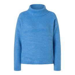 More & More More & More Rollkragenpullover mit Rippenstruktur in winterblue | Gr.: 44