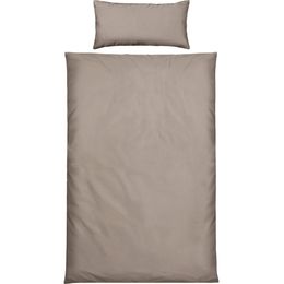 REDBEST Microfaser Bettwäsche Boston in taupe | Gr.: 135x200 cm + 40x80 cm