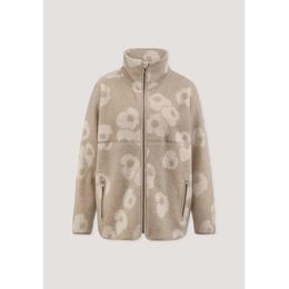 hessnatur Wollfleece Jacke Oversize aus reiner Schurwolle in sand | Gr.: XL