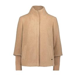 BETTY & CO BETTY & CO Kuscheljacke mit Rippb&uuml;ndchen in Beige | Gr.: 44