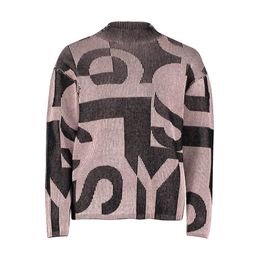 Betty Barclay Grobstrick-Pullover mit Jacquard in Patch Black/Ros&eacute; | Gr.: 46