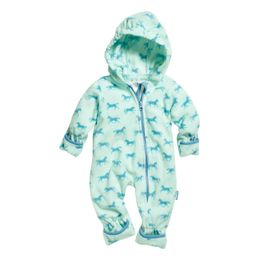 Playshoes Fleece-Overall Pferde in T&uuml;rkis | Gr.: 74