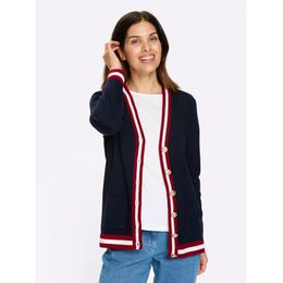 Sieh an! Strickjacke in marine-rot | Gr.: 40