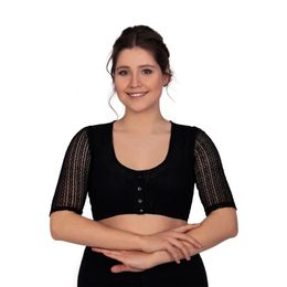 Edelnice Dirndlbluse Kassandra in schwarz | Gr.: 36