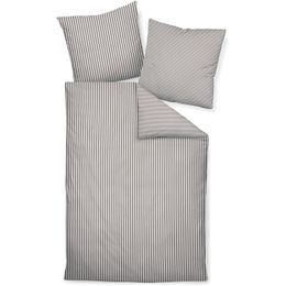 Bettwäsche Janine "Edelflanell78060 21", braun (vulkan), B/L: 155cm x 200cm, 1 Stk., 1 Stk., Feinflanell, B/L: 80cm x 80cm, Feinflanell, Obermaterial: 100% Baumwolle, Bettwäsche, mit Reißverschluss