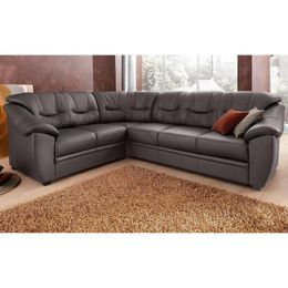 Sit & More SIT&MORE Ecksofa »Savona L-Form, B: 262 cm« optional Bettfunktion, Federkern mokka