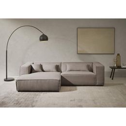 LeGer Home by Lena Gercke Ecksofa »PIARA mit Kedernaht, Cord, Leinenoptik o. Strukturstoff, Couch, L-Form« wahlweise Ottomane rechts/links,...