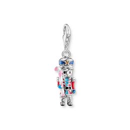 Thomas Sabo Charm-Einhänger »Nussknacker mit Zuckerstange« mit Zirkonia (synth.) silberfarben-dunkelblau-rot-hellblau-weiß-schwarz-pink-orange +...