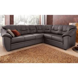 Sit & More SIT&MORE Ecksofa »Savona L-Form, B: 262 cm« optional Bettfunktion, Federkern mokka