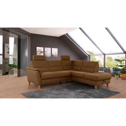 Home Affaire Ecksofa &raquo;Palmera L-Form, B: 236 cm&laquo; optional Bettfunktion & Bettkasten, Federkern braun 100% Polyester;Struktur (100% Polyester);Luxus-